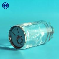 China Food Grade 375ML Clear Plastic Soda Water Cans - 67mm Diameter × 127mm Height - Cold Fill PET Packaging for sale
