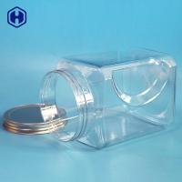 China BPA Free Food Grade 2222ml 75oz PET Grip Jar Leak Proof Square Screw Cap Container for sale