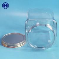 China BPA Free Food Grade 2222ml 75oz PET Grip Jar Leak Proof Square Screw Cap Container for sale