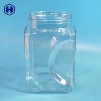 China BPA Free Food Grade 2222ml 75oz PET Grip Jar Leak Proof Square Screw Cap Container for sale