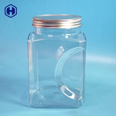 China BPA Free Food Grade 2222ml 75oz PET Grip Jar Leak Proof Square Screw Cap Container for sale