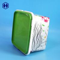 China 93OZ IML Plastic Container with Handle - 8.07×8.07×4.5 Inch Food Grade PP Box for Biscuits & Snacks for sale