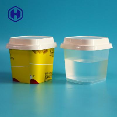 China 480ml PP IML Disposable Frozen Yogurt Cup Bowl with Lids - 88x88x83mm Custom Packaging for sale