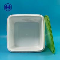 China Custom Square 195mm 113oz Food Grade PP IML Cookie Biscuit Container with Lid for sale