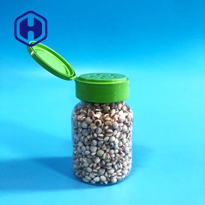 China 80mm Height 120ml Clear PET Plastic Spice Jar with Flip-Top Cap - 4oz Food Grade Container for sale