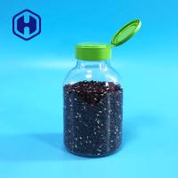 China 10oz 300ml Clear PET Plastic Spice Containers - 38mm Diameter Food Grade Bottles with Airtight Seal for sale