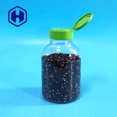 China 10oz 300ml Clear PET Plastic Spice Containers - 38mm Diameter Food Grade Bottles with Airtight Seal for sale