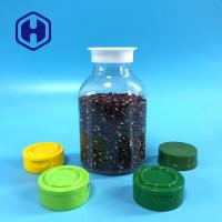 China 10oz 300ml Clear PET Plastic Spice Containers - 38mm Diameter Food Grade Bottles with Airtight Seal for sale