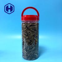 China PET Food Canning Tall Smell Proof Airtight Plastic Jar 1090ml 87x200mm for Chocolates Pasta for sale
