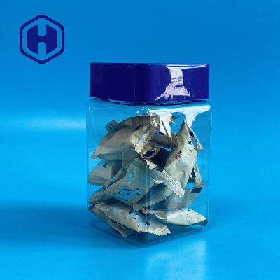 China 16oz 470ml Food Grade PET Plastic Jar Leak Proof Airtight for Dried Meat Floss Fish Beef Cheese Sticks for sale