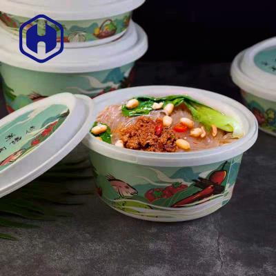 China 1300ml IML Plastic Food Tray with Locking Lid - Leak Proof Thermoformed Takeaway Container D180×H75mm for sale