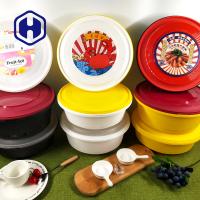 China 1300ml IML Plastic Food Tray with Locking Lid - Leak Proof Thermoformed Takeaway Container D180×H75mm for sale
