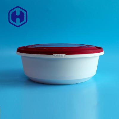China 2500ml IML Plastic Food Storage Containers with Lids for Rice Pasta Salad Takeaway for sale