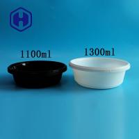 China Round Plastic Food Storage Container 37oz 44oz 51oz Stackable Spill Proof PP for sale