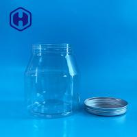 China 900ml 30oz Empty Clear PET Plastic Jars for Konjac Jelly Gummy Cat Dog Snacks Crackers for sale