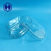 China Oval Plastic PET Packaging Box 440ml Capacity - Food Grade Clear Container for Cake Candy Cookie Storage for sale