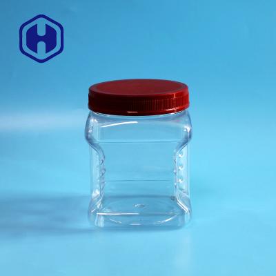 China 1450ml Food Grade PET Pinch Grip Canister for Nuts Snacks with Screw Cap for sale
