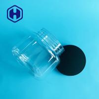 China 25OZ 750ml Round Biscuits Clear Plastic Cookies Jar With Screw Lid for sale