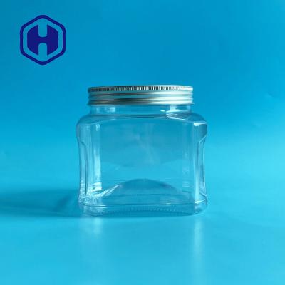 China 1260ml 43oz Food Grade PET Canister with Aluminum Lid for Oatmeal Nuts Meat for sale