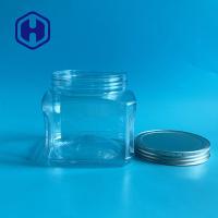 China 1260ml 43oz Food Grade PET Canister with Aluminum Lid for Oatmeal Nuts Meat for sale