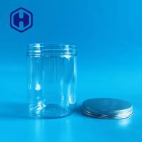 China 500ml 17oz Food Grade PET Plastic Pickle Jars with Screw Top Aluminum Lids for Candy Cookies for sale