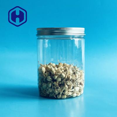 China 500ml 17oz Food Grade PET Plastic Pickle Jars with Screw Top Aluminum Lids for Candy Cookies for sale