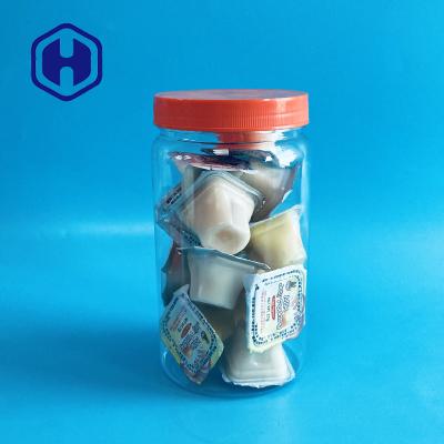 China Clear Airtight 38oz 1120ml Plastic Food Jars with Lids - 87mm Diameter PET Containers for sale