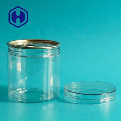 China 380ml Transparent Airtight PET Plastic Can with Wide Mouth and Ring Pull EOE Screw Cap - Food Grade Container for sale