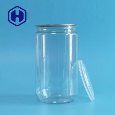 China Clear Plastic PET Cans 307# 900ml 30.7oz with EOE Lid for Snack Packaging for sale