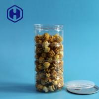 China BPA Free Round Clear Plastic Cans  900ml 30.7oz Potato Coconut Chips EOE for sale