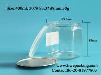 China 400ml Hexagonal Plastic PET Can Organic Sunflower Seeds Nuts Kernels Mix for sale