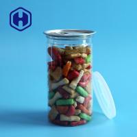 China 500ml Clear PET Plastic Can with Aluminum EOE Lid for Dried Vegetable Food Storage for sale