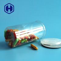 China 500ml Clear PET Plastic Can with Aluminum EOE Lid for Dried Vegetable Food Storage for sale