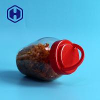 China Canned Food Packaging Plastic Pickle Jars 590ml Screw Top Lids Customized Shape for sale