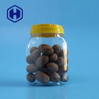 China 830ml Food Grade PET Plastic Jar with Airtight Screw Lid for Peanut Cashew for sale