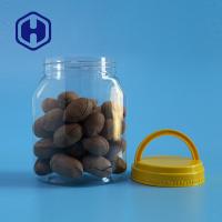 China 830ml Food Grade PET Plastic Jar with Airtight Screw Lid for Peanut Cashew for sale