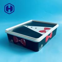China Rectangle IML Plastic Container 2600ml with Lid - Customizable 25.7x21.3x6.8cm Food Grade PP Packaging for Apparel for sale