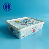 China FDA IML Plastic Containers With Lid Food Storage Cracker Biscuit Packaging for sale