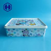 China FDA IML Plastic Containers With Lid Food Storage Cracker Biscuit Packaging for sale