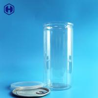 China 401# Aluminum Lid Clear Plastic Cans 1380ml for Popcorn Packaging - 99mm Diameter × 203mm Height for sale