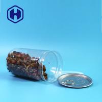 China BPA Free Round 16.9oz 500ml Easy Open Plastic PET Can for Snacks Dry Berries Peanuts for sale