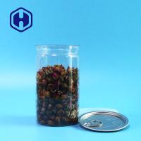 China BPA Free Round 16.9oz 500ml Easy Open Plastic PET Can for Snacks Dry Berries Peanuts for sale