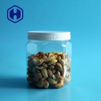 China 560ml 19oz Hexagonal PET Plastic Jars BPA Free Food Safe Snacks Screw Cover for sale