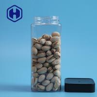 China 555ml Clear Square PET Plastic Jar - Food Safe BPA-Free Packaging with Leak Proof Seal for sale