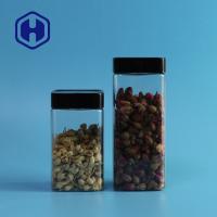 China 555ml Clear Square PET Plastic Jar - Food Safe BPA-Free Packaging with Leak Proof Seal for sale