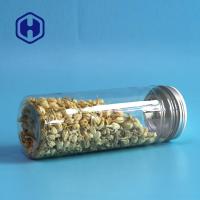 China 400ml 13.5oz Plastic PET Food Mason Jar with Slim Aluminum Cover for Coffee Powder for sale