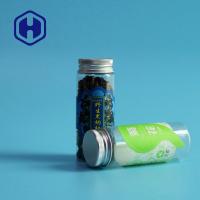 China Bpa Free Small Plastic Candy Jars With Lids 130ml Dry Herb Packaging for sale