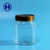 China 410ml 13.8oz PET Oval Plastic Jar Screw Lid Leak Proof Food Safe Packaging for Nuts for sale