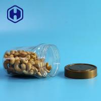 China 410ml 13.8oz PET Oval Plastic Jar Screw Lid Leak Proof Food Safe Packaging for Nuts for sale