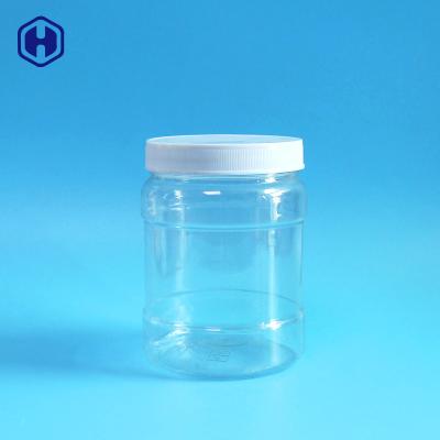 China 800ml Leak Proof PET Plastic Jar with White Screw Lid - 87mm Diameter Food Grade Container for sale